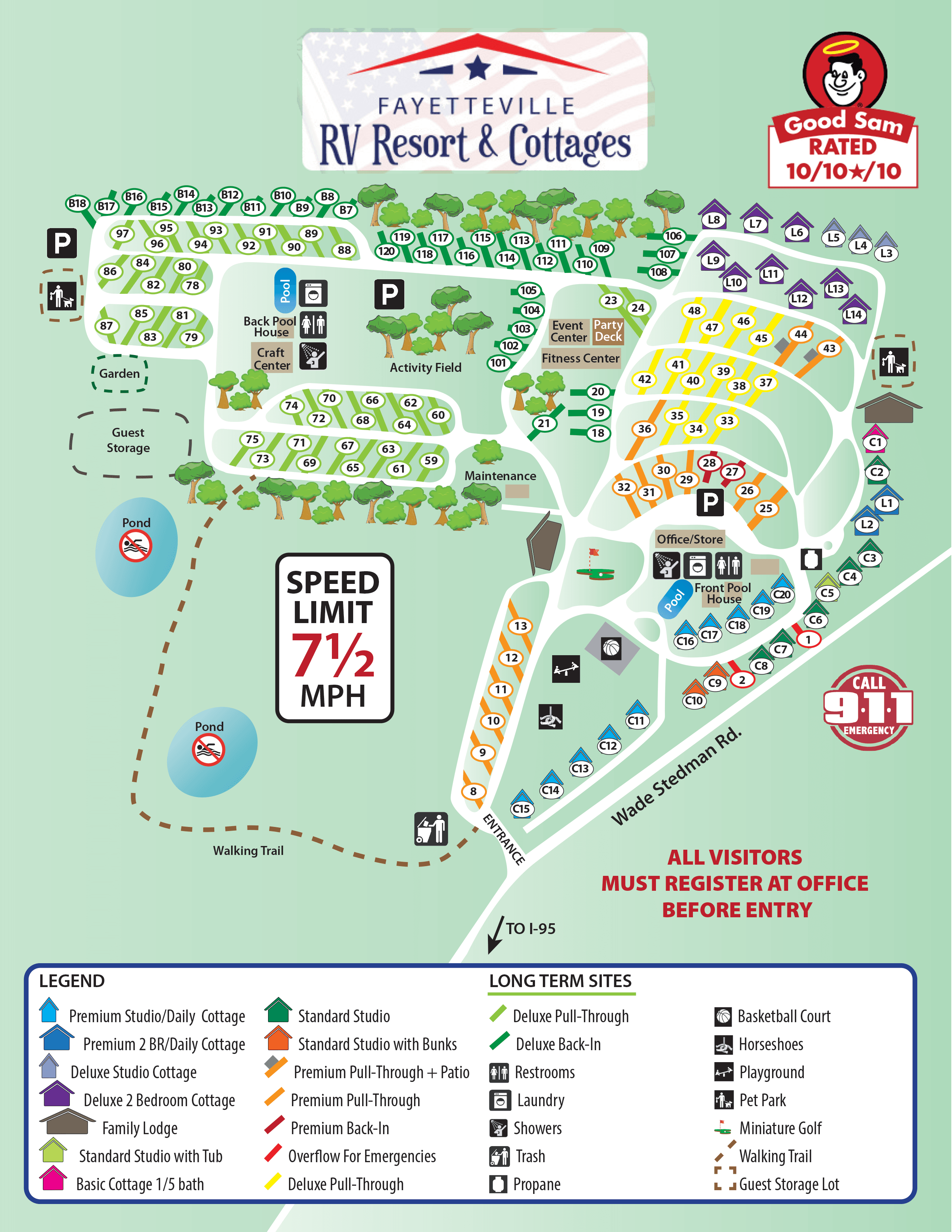 Resort Map Fayetteville RV Camping Resort Resort Map Fayetteville RV Camping Resort